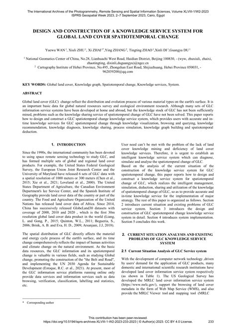 Pdf Design And Construction Of A Knowledge Service System For Global Land Cover Spatiotemporal