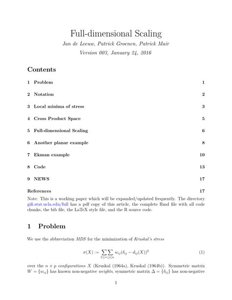 Pdf Full Dimensional Scaling