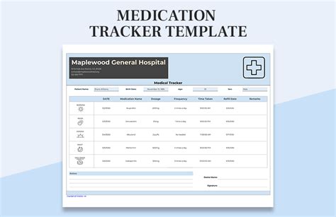 Medication Tracker Template Excel