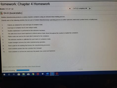 Solved Homework Chapter 4 Homework Score 0 5 Of 1 Pt S4 8