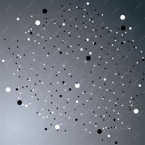 Premium Vector Spatial Vector Monochrome Digital Object 3d Technology Figure With Geometric