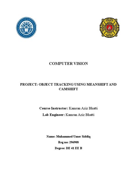 Cv Lab Project Pdf Computer Vision Applied Mathematics