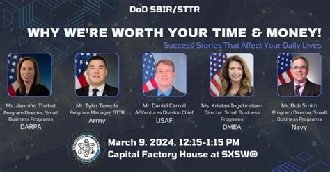 Dod Sbir Sttr Program Office On Linkedin Sbir Sttr Smallbusiness Sxsw