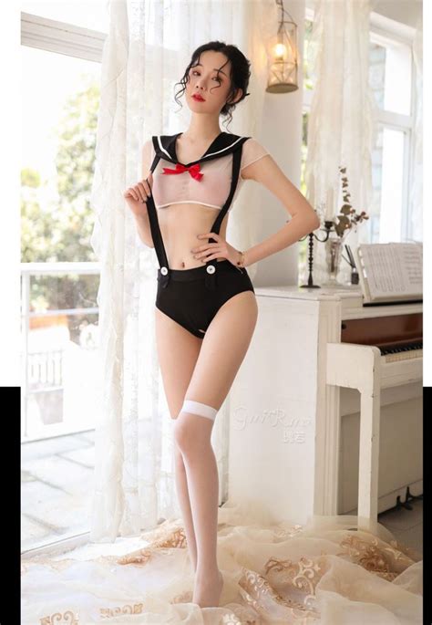 Đồ Ngủ Liền Thân Cosplay Thuỷ Thủ Hở đáy Sexy Tk2049 Màu Xanh Happyshop