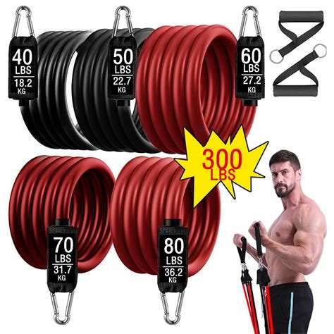 운동 저항 밴드 세트 피트니스 요가 운동 부티 밴드 홈 헬스장 운동 장비 스트레칭 훈련 300lbs 11 개 17 개