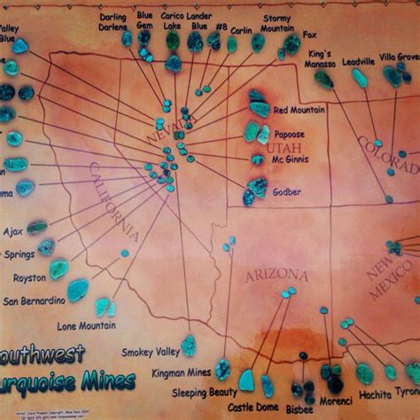 Map Of Nevada Turquoise Mines The Mcguinness Turquoise Mine At Austin