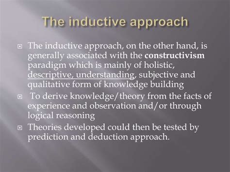 deductive theory testing and inductive theory building ppt