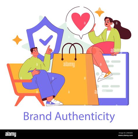 Brand Authenticity Concept Consumers Engaging With Genuine Brand