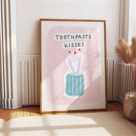 Toothpaste Kisses Wall Art Print The Maccabees T For Her Bathroom