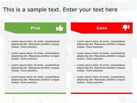 Pros Cons 110 PowerPoint Template SlideUpLift
