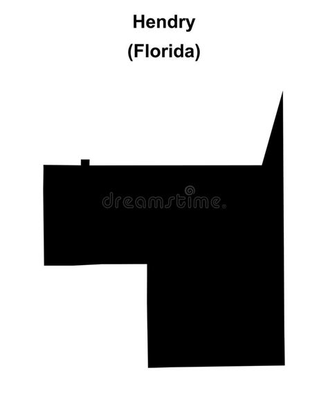 Hendry Outline Map Stock Vector Illustration Of Contour 357889126