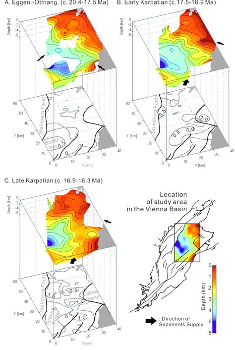 3d Sediment Distribution Surfaces Above And Sediment Thickness