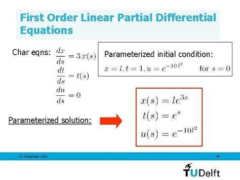 First Order Partial Differential Equations Method Of Characteristics