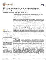 Multi Scale Submodel Method For Fatigue Analysis Of Braided Course Hero