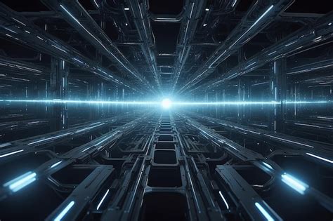 Backdrop Of Futuristic Quantum Interference Premium Ai Generated Image