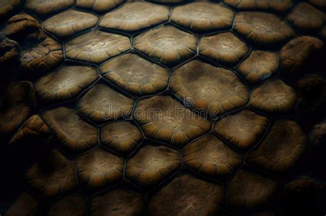 Turtle Shell Texture Background Brontosaurus Dinosaur Skin Generative Ai Illustration Stock