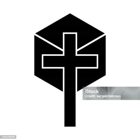 기독교 십자가 아이콘입니다 추상 교회 로고입니다 벡터 종교 기호입니다 개념에 대한 스톡 벡터 아트 및 기타 이미지 개념