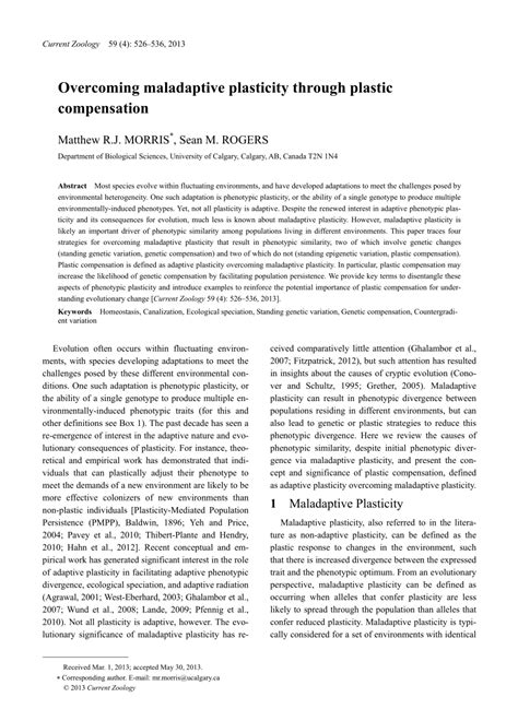 Pdf Overcoming Maladaptive Plasticity Through Plastic Compensation