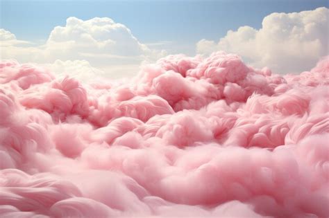 Premium Ai Image Pink Clouds Over The Blue Sky