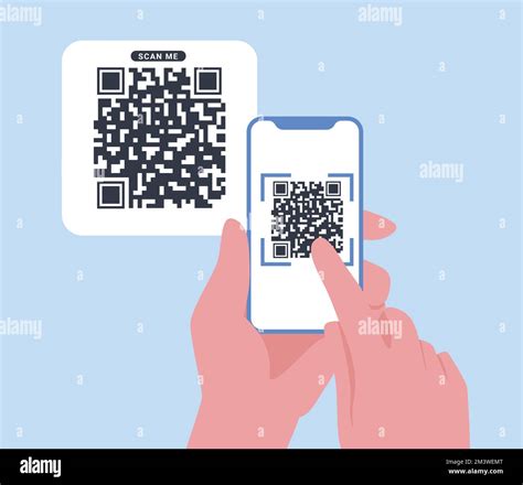 QR Code Scan With Smartphone In A Hand Barcode For Payment E Wallet