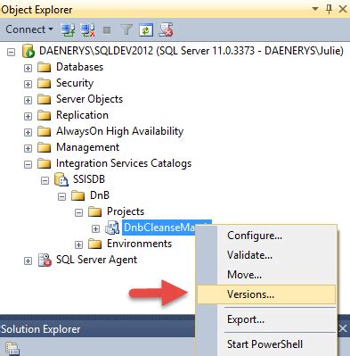 SQL Server 2012 SSIS Project Versions MsSQLGirl