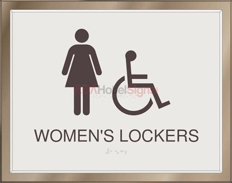 Women S Accessible Locker Room Sign