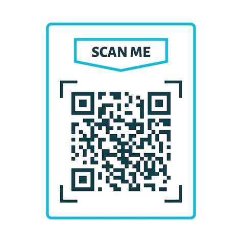 Scannen Sie Mich Qr Code Design Qr Code Für Die Übertragung Von Zahlungstexten Mit Der