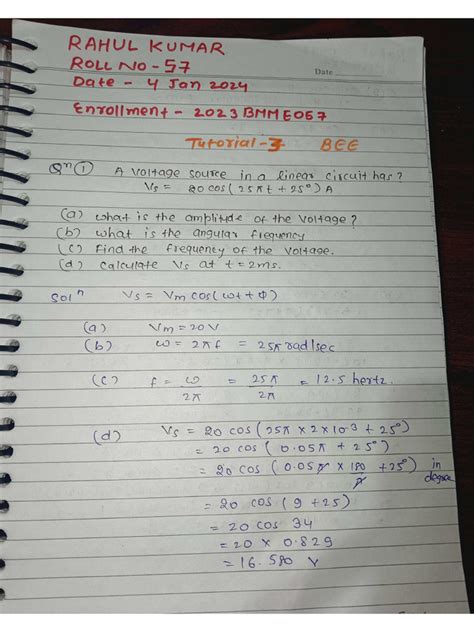 Basic Electrical Engineering Assignment Pdf