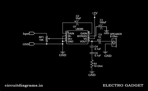 Simple Audio Amplifier Circuit Using Lm386 Electro Gadget