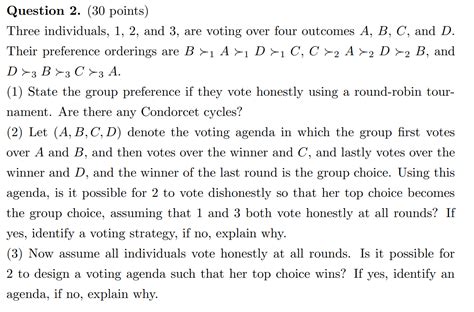Solved Question Points Three Individuals And Chegg Com
