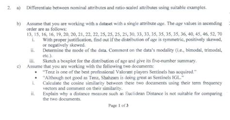Solved 2 A Differentiate Between Nominal Attributes And Solved 2 A Differentiate Between Nominal Attributes And