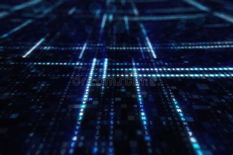 Animation Of Abstract Blue Technology Background Hexadecimal Computer