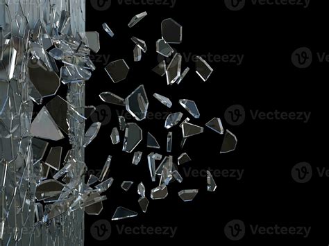 Glass Window Exploding Into Many Small Shattered Glass Pieces 31205950