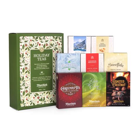 Holiday Teas Collection 8 Pack Festive Samplers Murchies Tea And Coffee Murchies Tea And Coffee