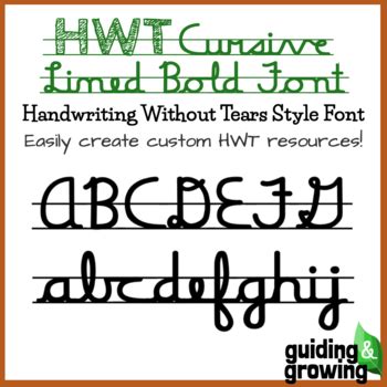 HWT Style Cursive Lined Bold Font By Guiding And Growing TPT