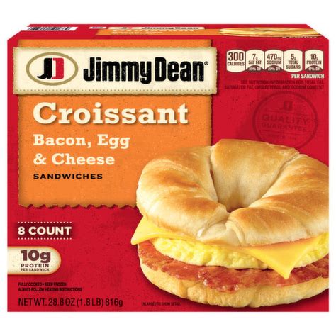 Jimmy Dean Sandwiches Croissant Bacon Egg And Cheese Super 1 Foods