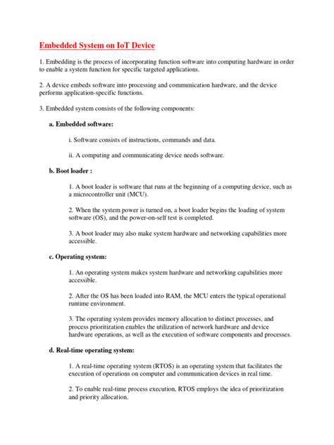 Iot Devices As Embedded Systems Pdf Software Embedded System