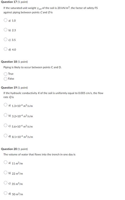 Solved A Flow Net Is Shown In The Figure Below Question Chegg