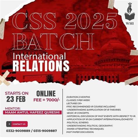 Miss Qureshi On Linkedin Hello Css Aspirants I Invite You All To Join Ir Classes From Whiour