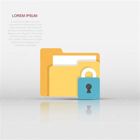 Premium Vector Files Folder Permission Icon In Flat Style Document