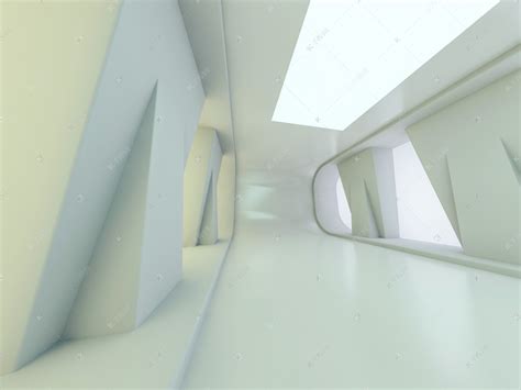 摘要现代建筑背景 空旷空旷的室内空间 3D渲染高清摄影大图 千库网