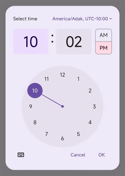 time picker with timezone flutter package