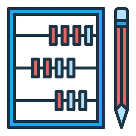 Math School Abacus And Pencil Vector Mathematics Science Concept