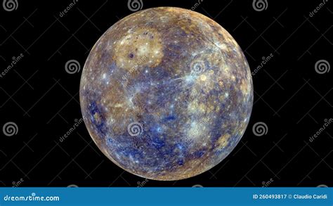 Planet Mercury Surface Details View From The Space Stock Image Image Of Astrophysics