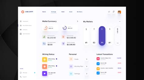 Crypto Dashboard Light Ui Concept Figma