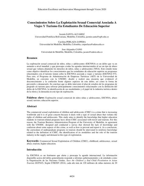PDF Conocimientos sobre la explotación sexual comercial asociada a viajes y turismo en