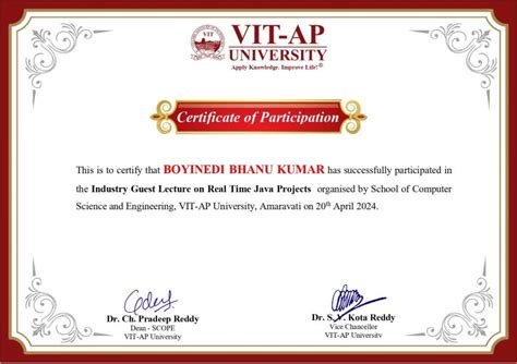 Attended Guest Lecture On Java Projectsa Bhanu Kumar Boyinedi Posted