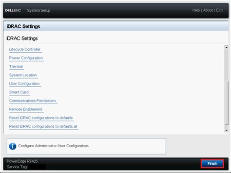 System Setup IDRAC Settings