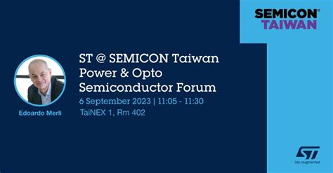 Stmicroelectronics On Linkedin Semicontaiwan Sic Gan Emobility Renewableenergy…
