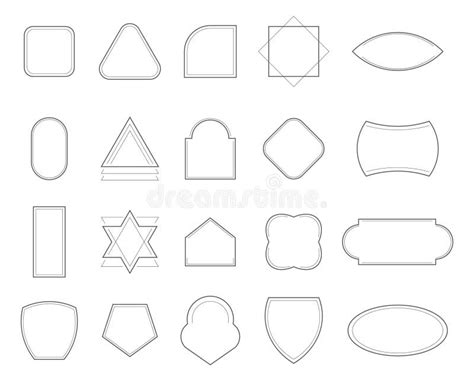 Line Geometric Frame Vector Set In Minimalistic Style Stock Vector Illustration Of Anniversary